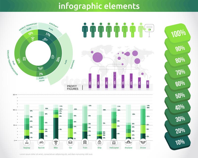 Logistics Infographic Statistic Per Transportation Stock Illustration ...