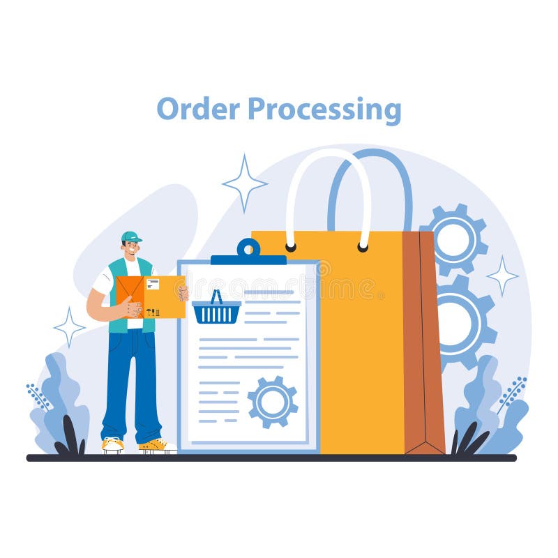 Logistics and Inventory Management Concept. Flat Vector Illustration ...