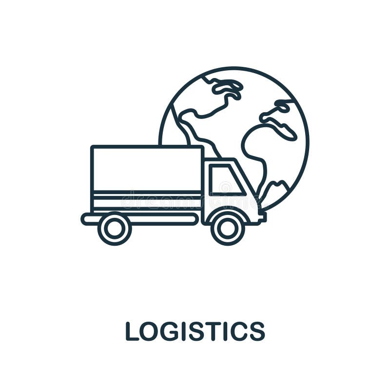 Logistics Line Icon. Monochrome Simple Logistics Outline Icon for ...