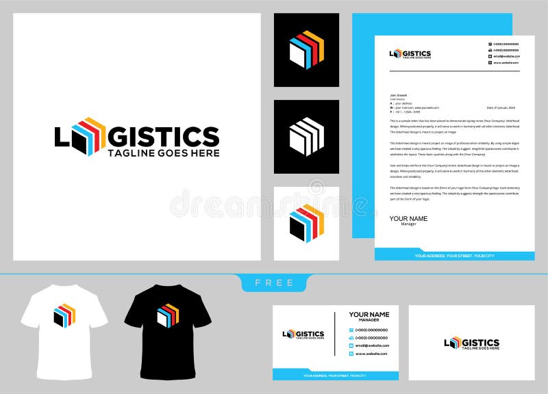 Logistics Logo Design Template and Business Card Express Delivery Stock ...