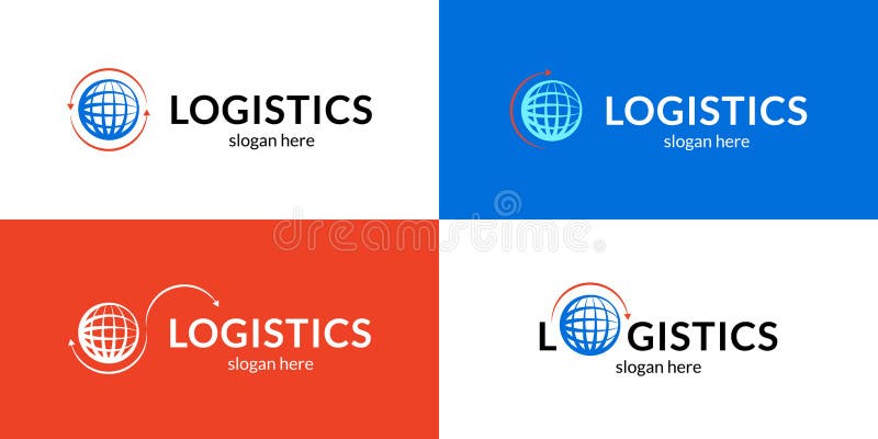 Logistics logo set stock illustration. Illustration of company - 247205611