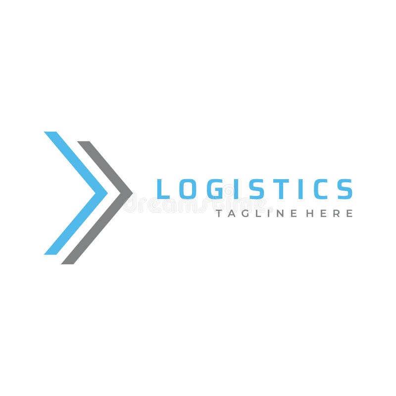 Logistics Logo Template Design with Arrows, Order Boxes, Quick and ...