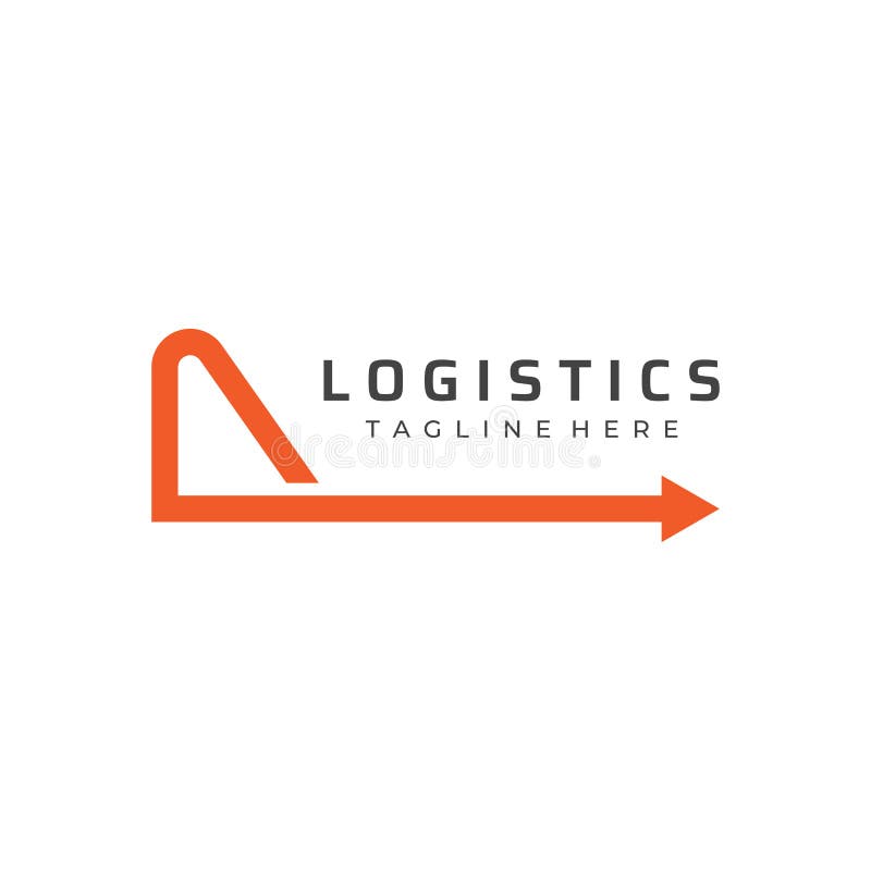 Logistics Logo Template Design with Arrows, Order Boxes, Quick and ...