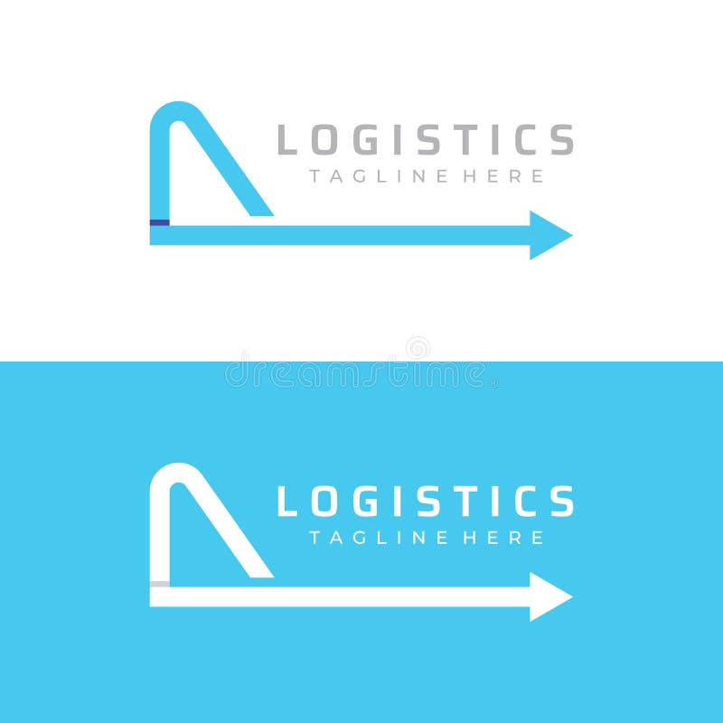 Logistics Logo Template Design with Arrows, Order Boxes, Quick and ...