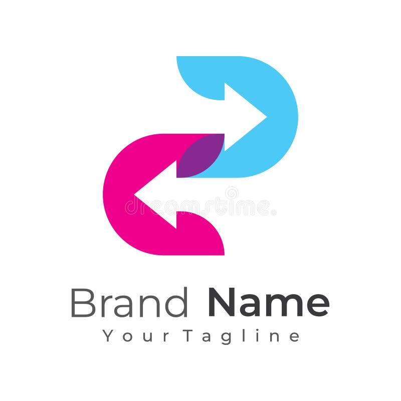 Logistics Logo Template Design with Arrows, Order Boxes, Quick and ...