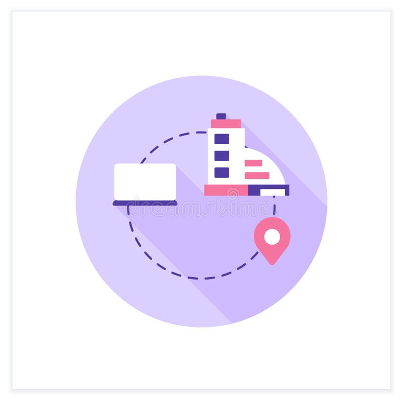 Logistics Management Flat Icon Stock Vector - Illustration of business ...