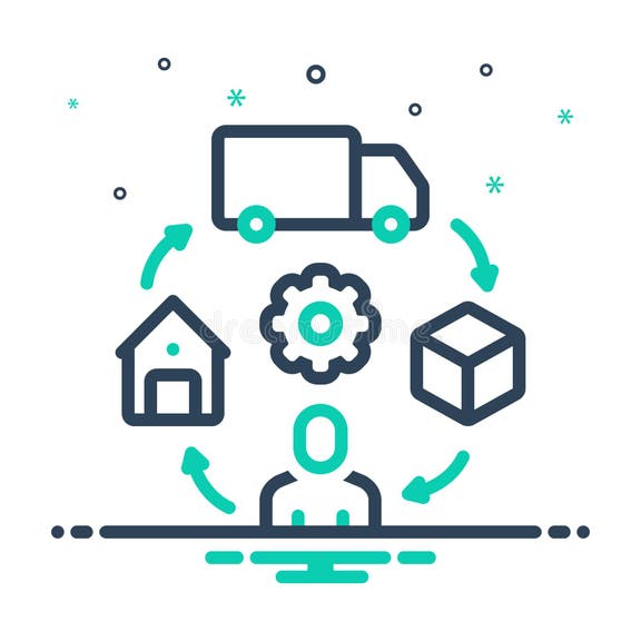 Mix Icon for Logistics Management, Business and Delivery Stock Vector ...