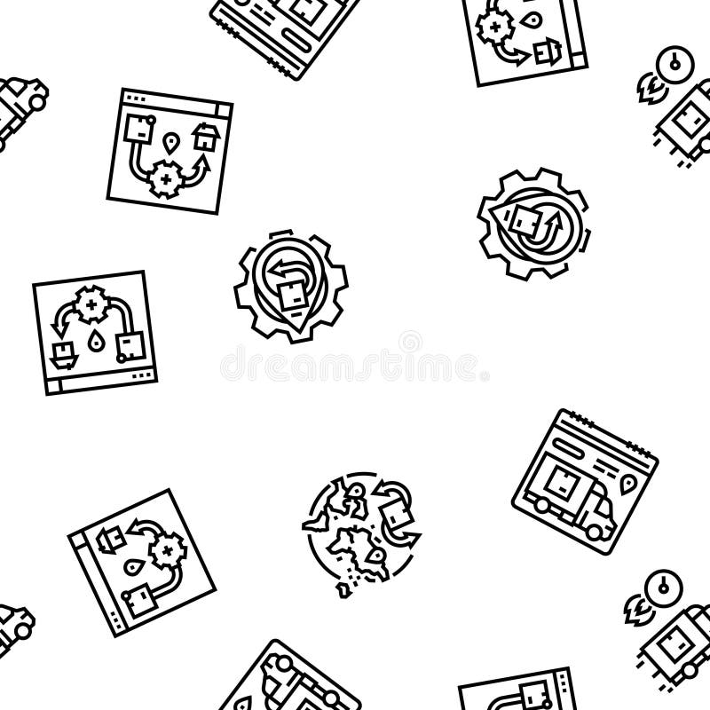 Logistics Manager Warehouse Seamless Pattern Vector Stock Vector - Illustration of distribution ...