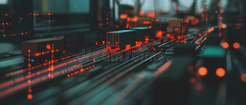 Logistics Map Detailing Routes for Efficient Transport Operations Stock ...