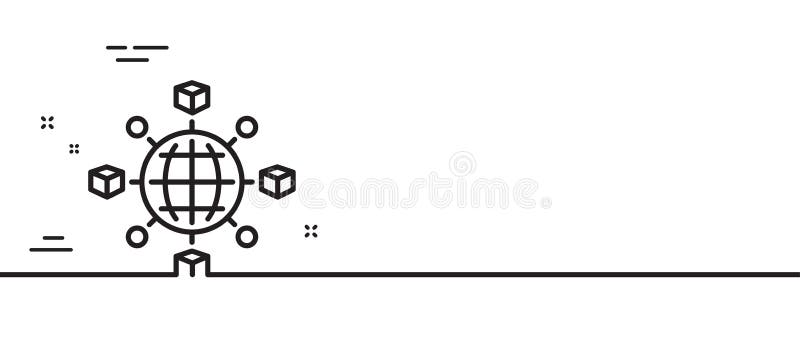 Logistics Network Line Icon. Parcel Tracking. Minimal Line Pattern ...