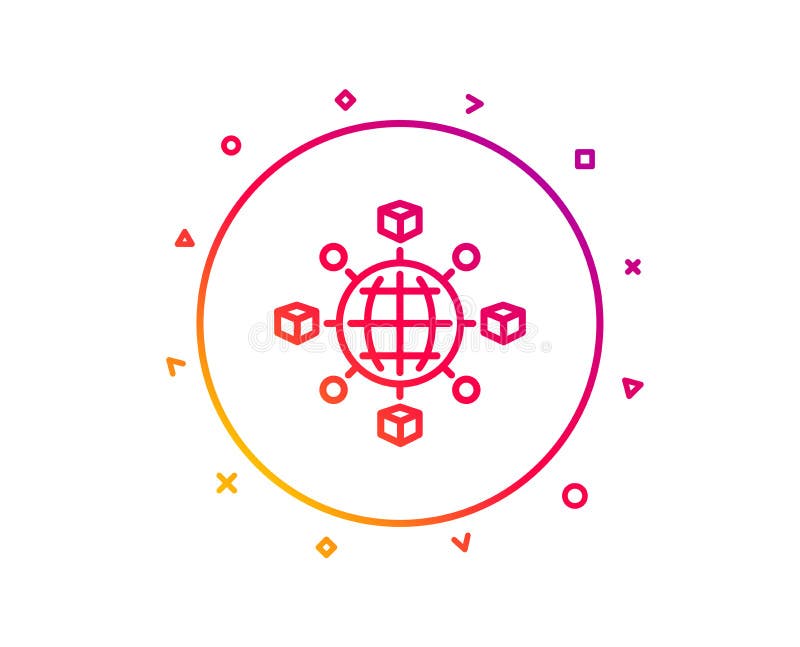 Logistics Network Line Icon. Parcel Tracking. Vector Stock Vector ...