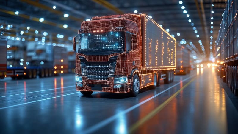 Logistics Operations in a Modern Warehouse Featuring Advanced Transport ...