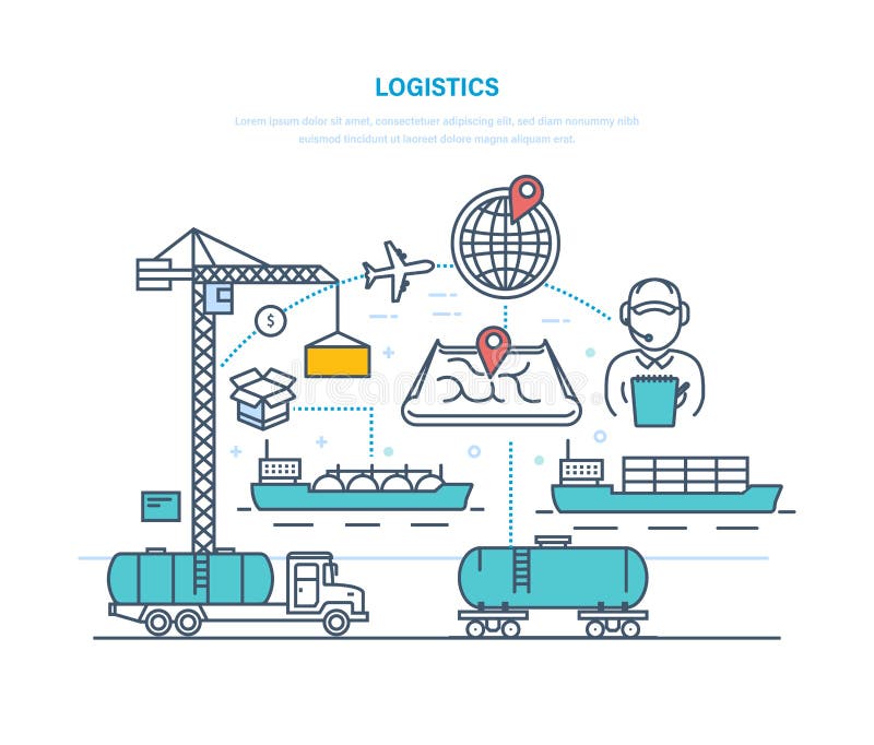 Logistics. Organization Delivery, Transporting Cargo, Selecting ...