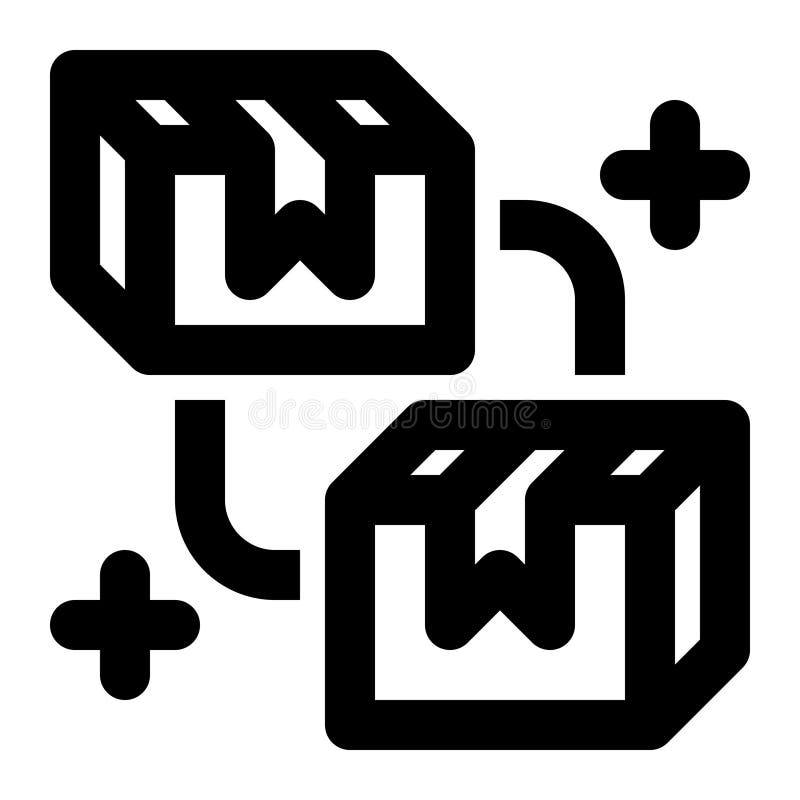 Bundling, Bundle, Combine Outline Icon Stock Vector - Illustration of ...