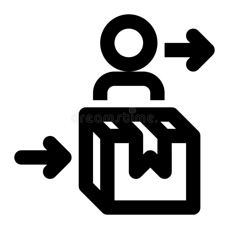 Agent, Distributor, Reseller Outline Icon Stock Vector - Illustration ...