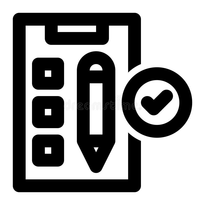 Order Completed, Order Confirmed, Order Accepted Outline Icon Stock ...