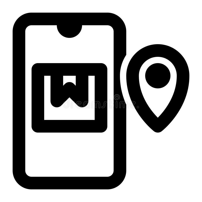 Logistics Application, Tracking, Logistics App Outline Icon Stock ...