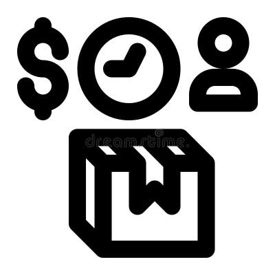 Lead Time, Procurement, Buying Outline Icon Stock Vector - Illustration ...