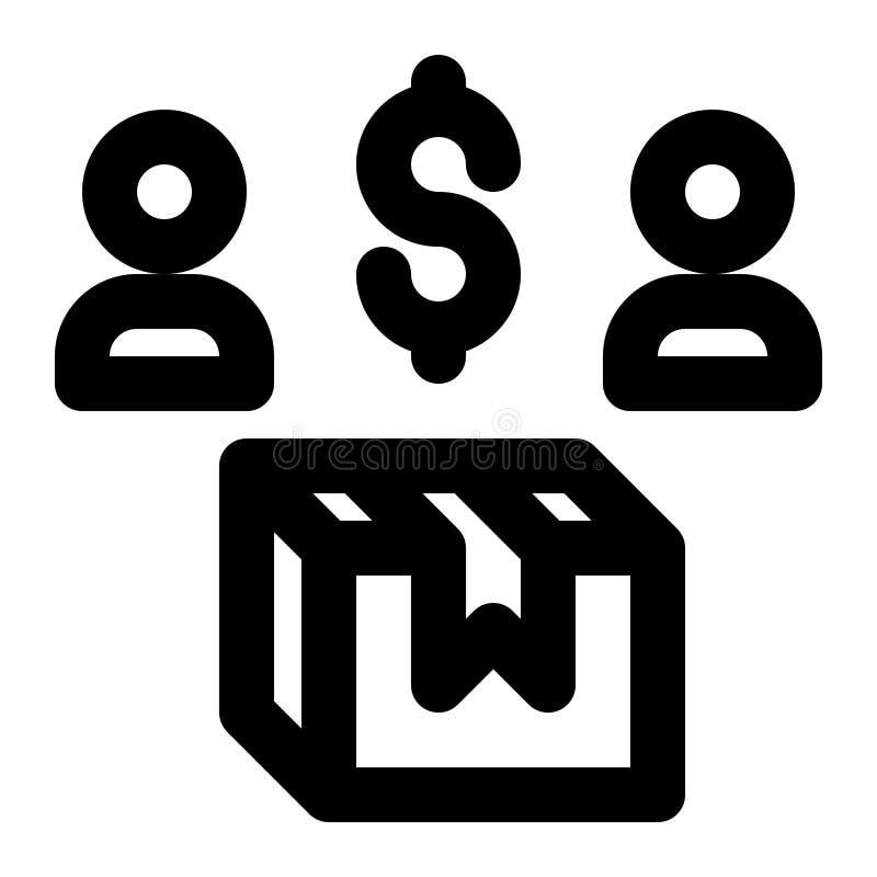 Transaction, Purchase, Buying Outline Icon Stock Vector - Illustration ...