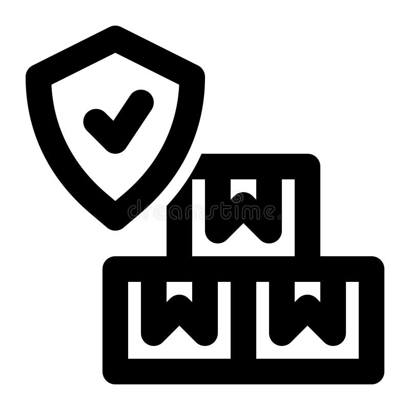 Safety Stock, Product, Inventory Outline Icon Stock Vector - Illustration of logistics ...