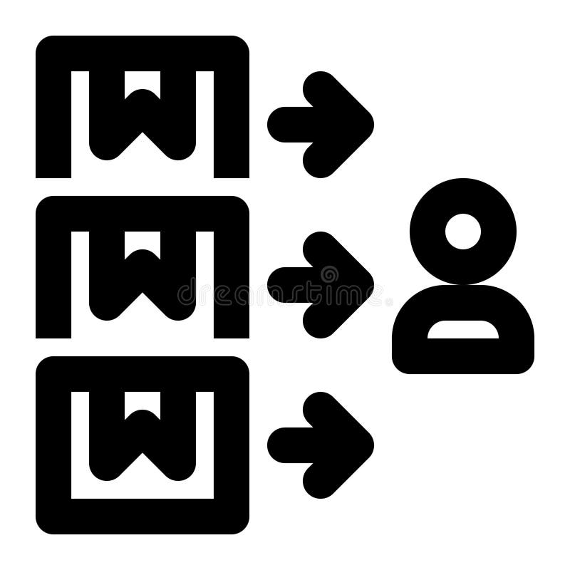 Pull System, Logistics, Supply Chain Outline Icon Stock Vector ...