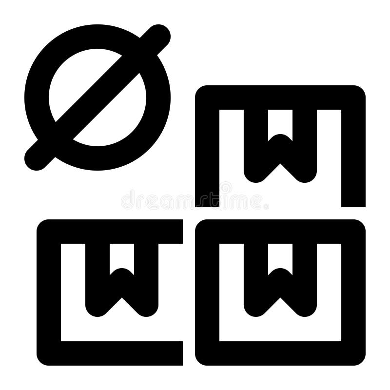 Zero Inventory, Out of Stock, Zero Outline Icon Stock Vector ...