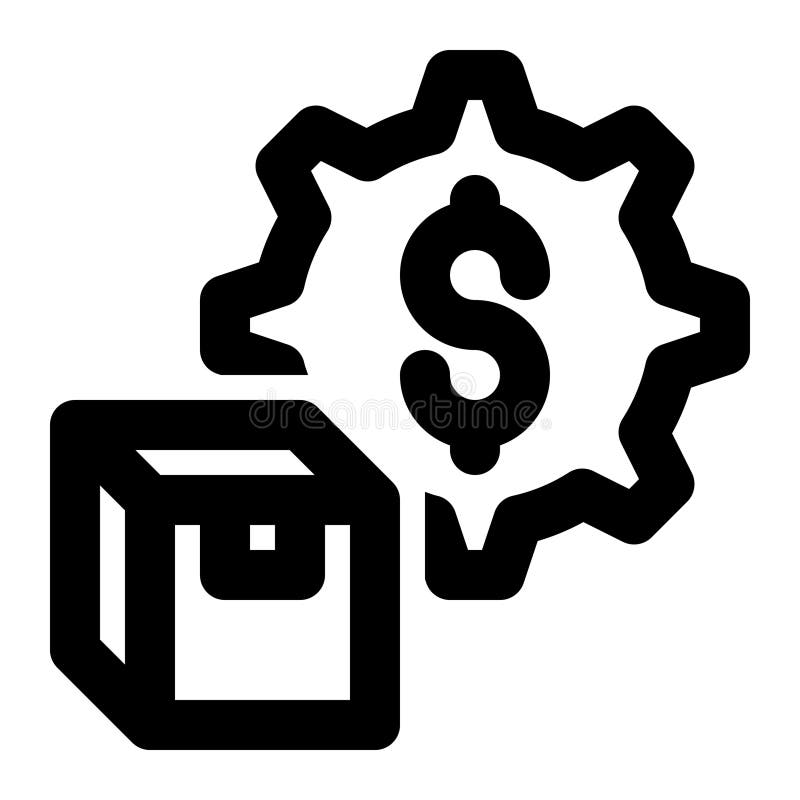 COGS, Cost of Goods Sold, Product Price Outline Icon Stock Vector ...