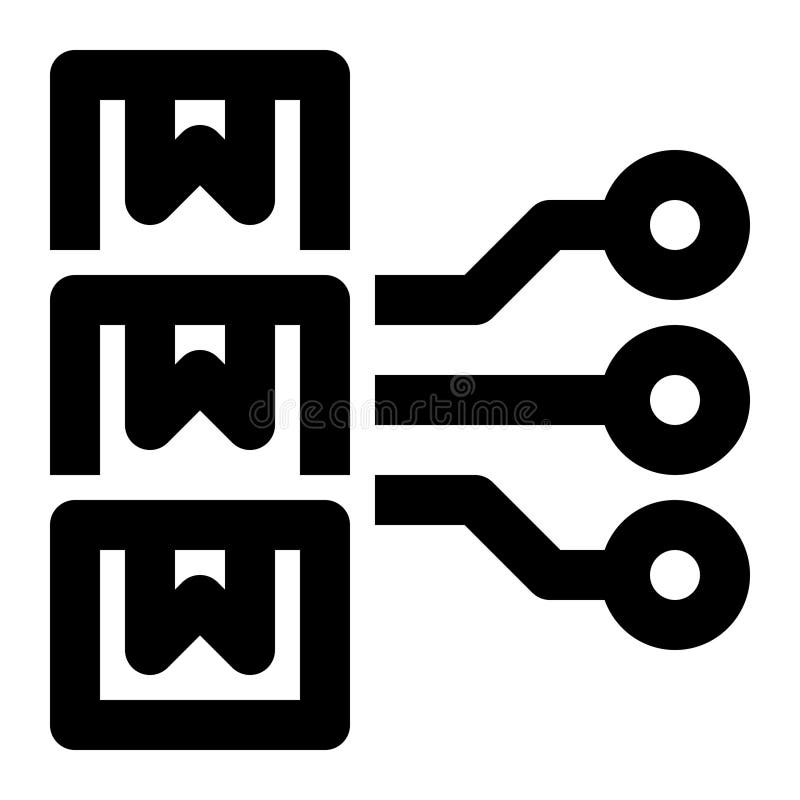 Logistic System, Logistics Management, System Outline Icon Stock Vector ...