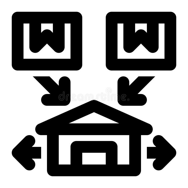 Cross Docking, Cross Dock, Transit Outline Icon Stock Vector ...