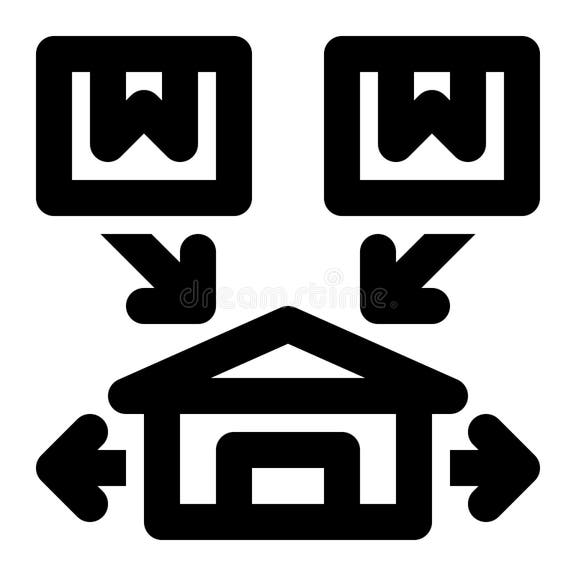 Cross Docking, Cross Dock, Transit Outline Icon Stock Vector ...