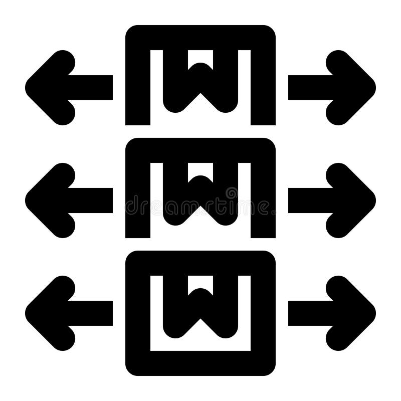 Distributor, Distribution, Logistics Outline Icon Stock Vector ...