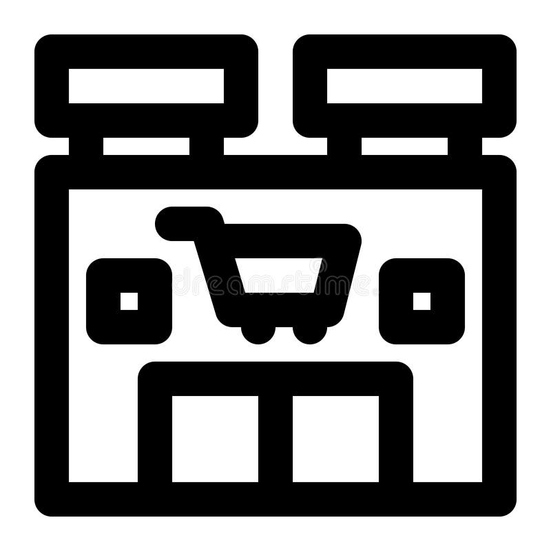 Department Store, Mall, Supermarket Outline Icon Stock Vector ...