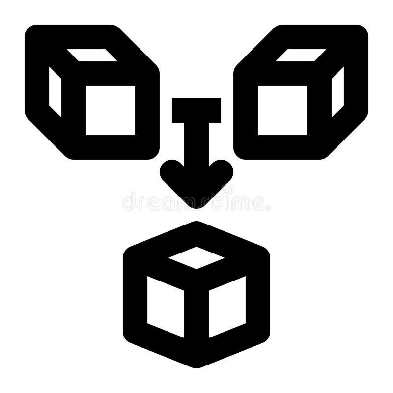 Consolidation, Supply Chain, Integration Outline Icon Stock Vector ...