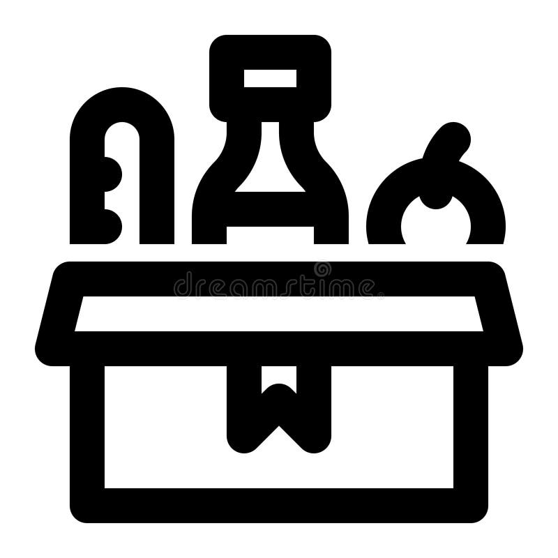 Grocery, Groceries, Consumer Goods Outline Icon Stock Vector ...