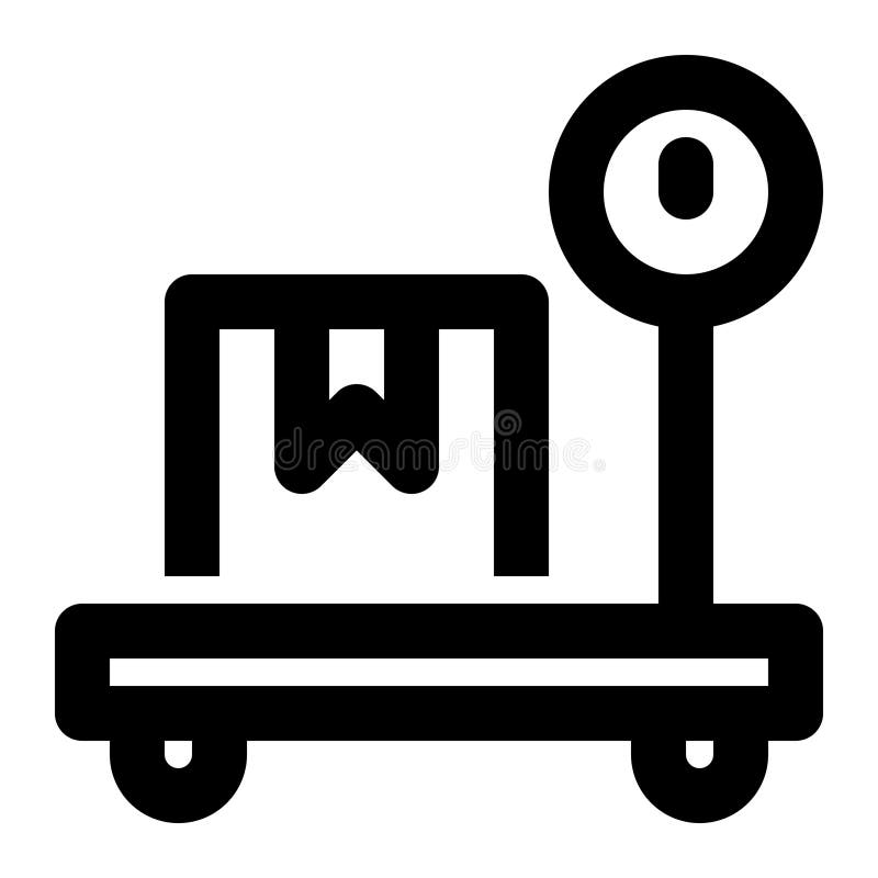 Weight Scale, Weigher, Weight Balance Outline Icon Stock Vector ...