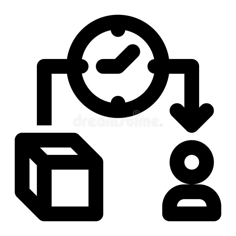 Lead Time, Delivery, Logistics Outline Icon Stock Vector - Illustration ...