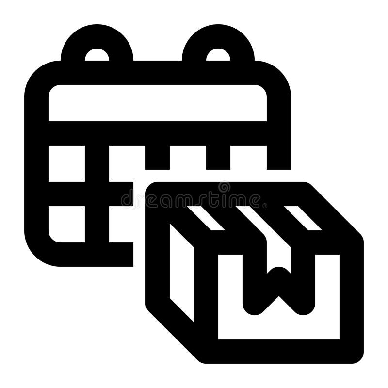 Delivery Schedule, Shipping Schedule, Logistics Outline Icon Stock ...