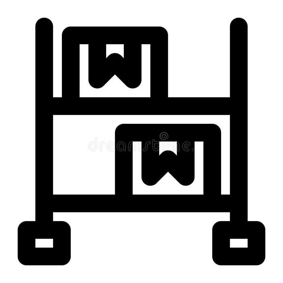 Shelf, Rack, Stack Outline Icon Stock Vector - Illustration of ...