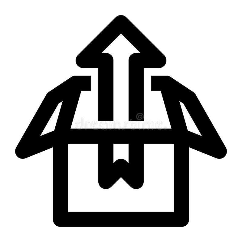 Open Box, Open Package, Open Packaging Outline Icon Stock Vector ...