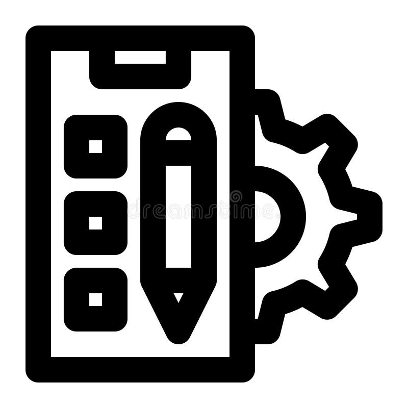 Order Processing, Order Management, Order Outline Icon Stock Vector ...