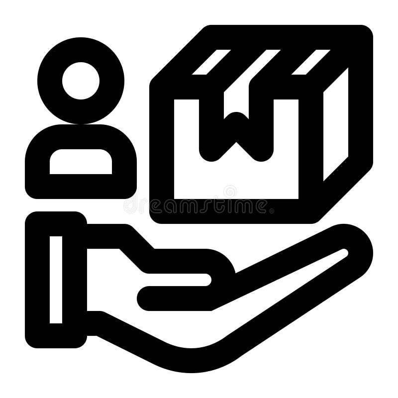 Courier Service, Delivery Service, Logistic Services Outline Icon Stock ...