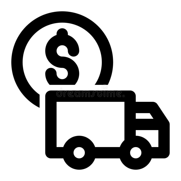 Shipping Cost, Delivery Cost, Transportation Cost Outline Icon Stock ...