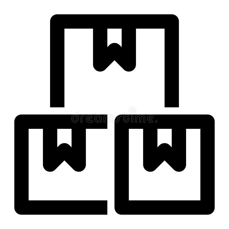 Stocks, Logistics, Inventory Outline Icon Stock Vector - Illustration ...
