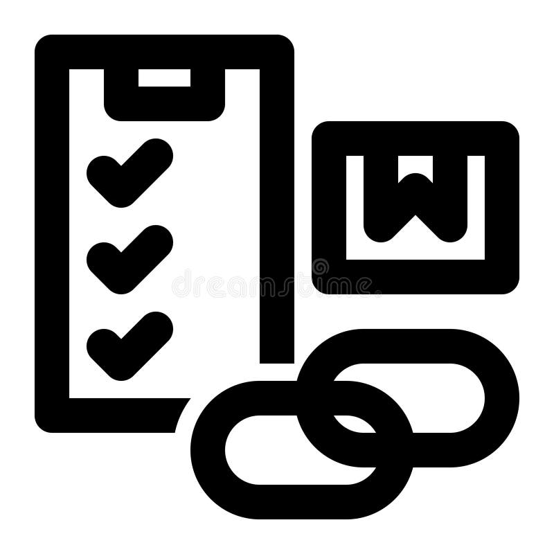 SCM, Supply Chain, Management Outline Icon Stock Vector - Illustration ...