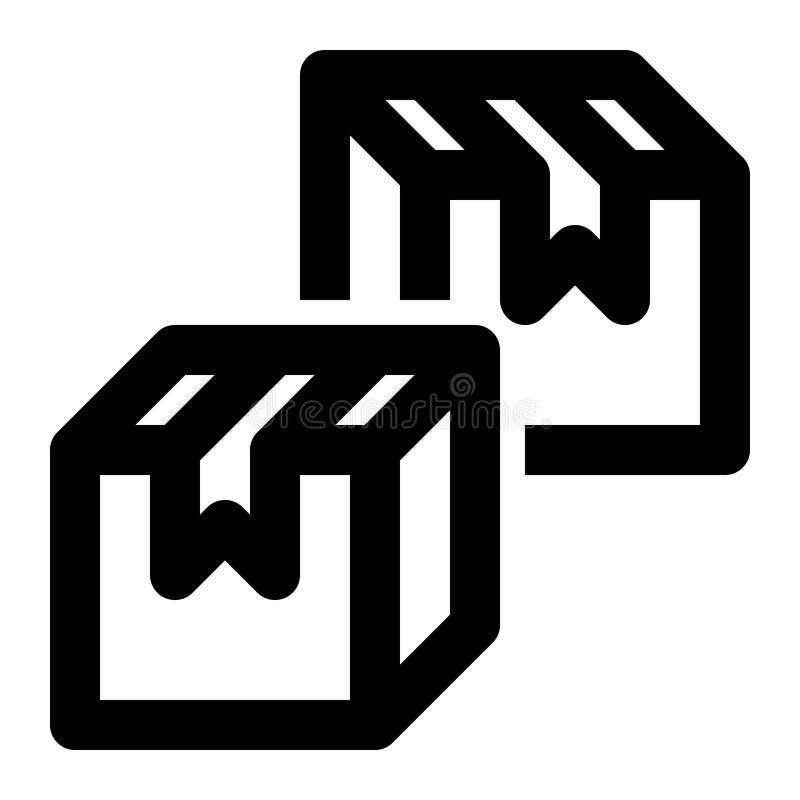 Packaging, Product, Goods Outline Icon Stock Vector - Illustration of ...