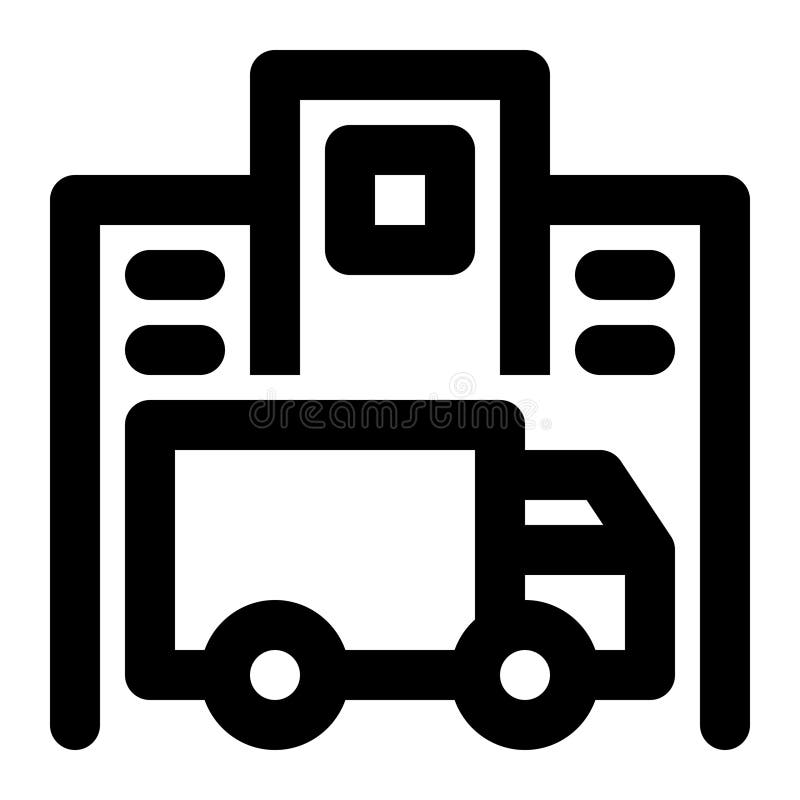 Logistic Company, Logistics, Courier Outline Icon Stock Vector ...