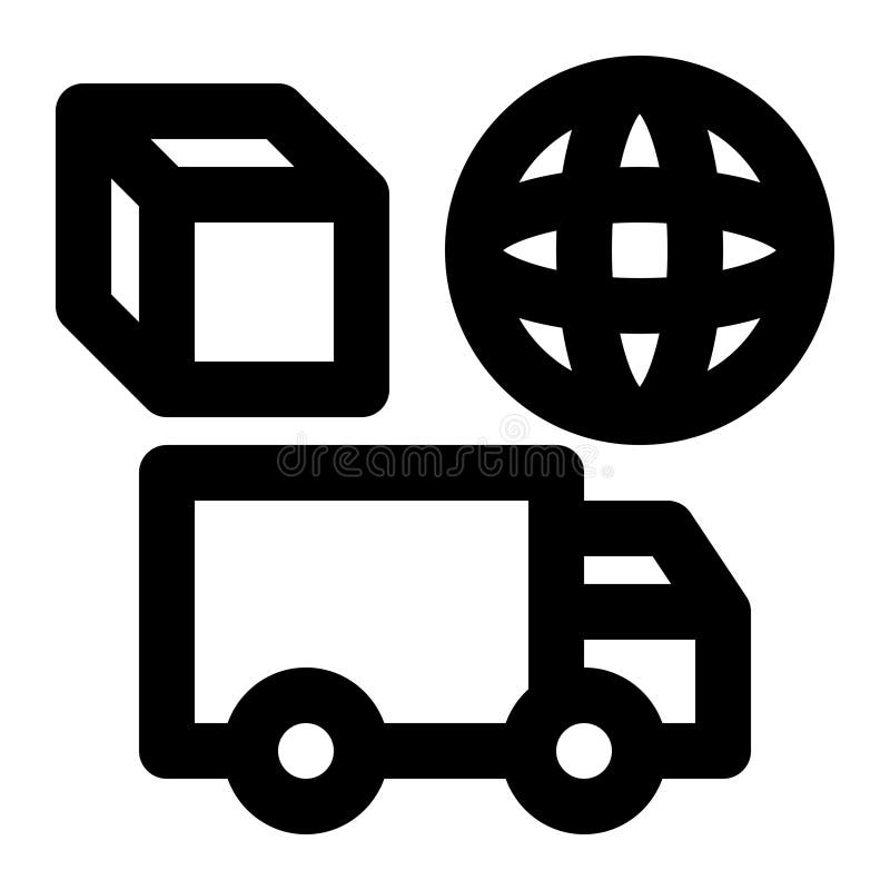 International Logistics, Global Logistics, Worldwide Outline Icon Stock ...