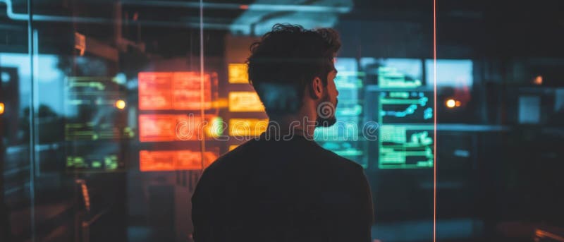 Logistics Planning Board Viewed during Evening Analysis with Digital ...