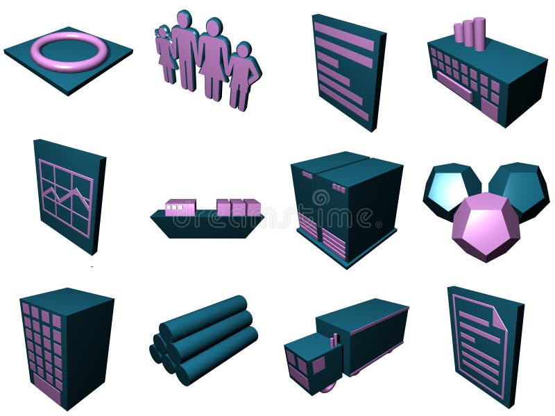 Logistics Process Icons for Su Stock Illustration - Illustration of ...