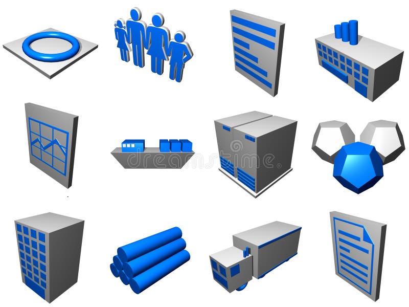 Logistics Process Icons for Supply Chain Diagram Stock Illustration ...